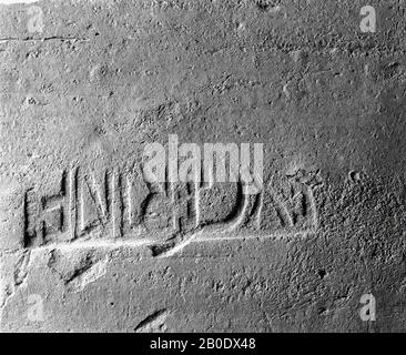 The Netherlands Roman period, roof tile, tegula, fragment, earthenware ...