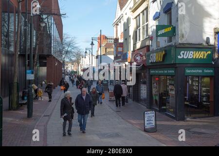 Chatham town centre Kent pedestrianised shopping area UK Stock Photo ...