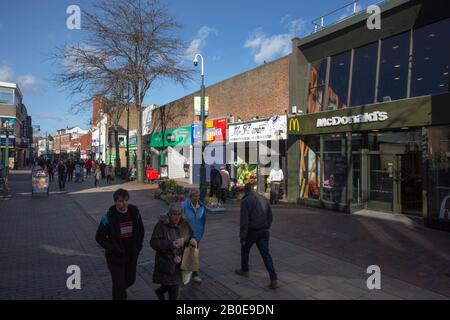 Chatham town centre Kent pedestrianised shopping area UK Stock Photo ...