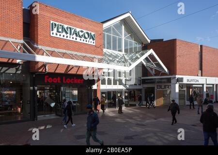 Pentagon Shopping Centre, High Street, Chatham, Kent, England, United ...