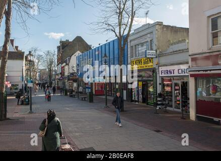 Chatham town centre Kent pedestrianised shopping area UK Stock Photo ...