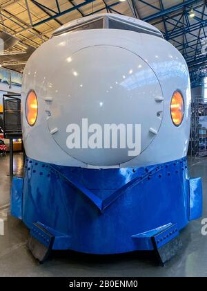 An original Shinkansen Bullet Train (circa 1968) in the National ...