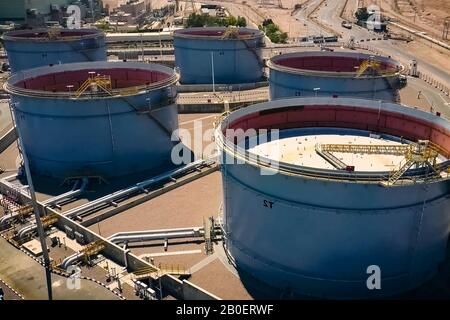 Refinery. Reservoirs for storage of refinery products. Rectification ...