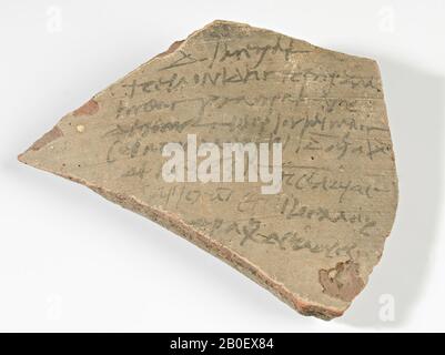 receipt, tax, personnel, ostracon, greek, pottery, 9.5 x 8.5 cm, Greco ...