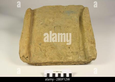 Tegula (roof tile) of brick with stamp LEGXX (.. Broken into 2 pieces ...