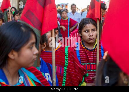 Oaxaca, Mexico - Members of the Triqui ethnic group protest ...