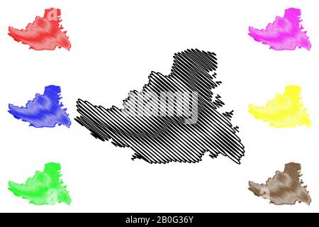 South Backa District (Republic of Serbia, Districts in Vojvodina) map ...