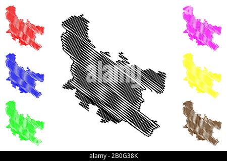 Nis Serbia City Map in Black and White Color in Retro Style. Outline ...
