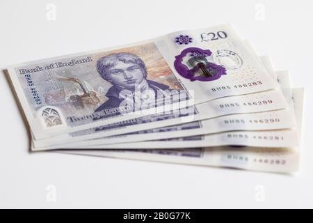 London, UK. 20th February 2020. The Bank of England launches the new £ ...