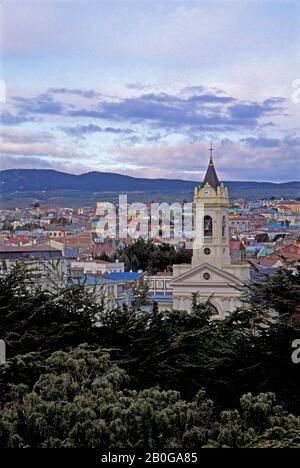 Chile, Punta Arenas, View Of City Stock Photo - Alamy
