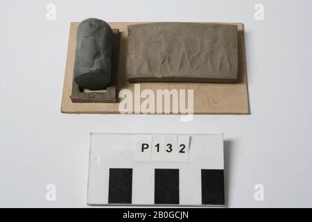 Sulfur casting and imprint of a Persian or Babylonian cylinder seal ...