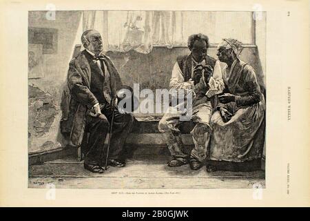 J. Vengling, Rent Day, 1888, wood engraving on paper Stock Photo - Alamy
