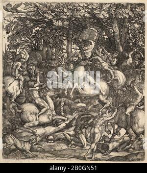 Hieronymus Hopfer, Combat between the Cavalry and Infantry, 1520–1550 ...
