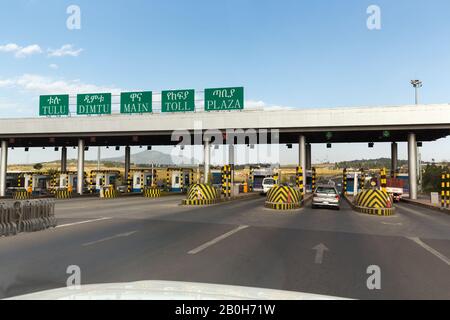 01.11.2019, Addis Ababa, Addis Ababa, Ethiopia - Road traffic on the ...