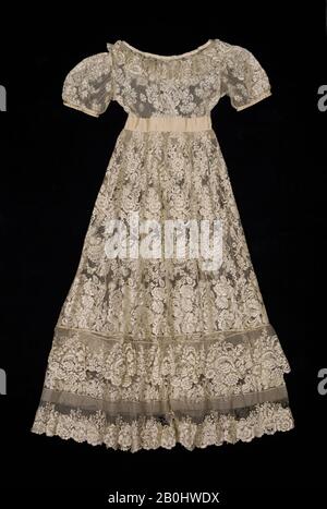 Dress, American, ca. 1825, American, Silk Stock Photo - Alamy