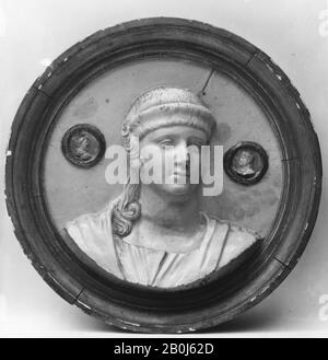 A bust of a Roman matron, one of a pair, representing Roman portraiture ...