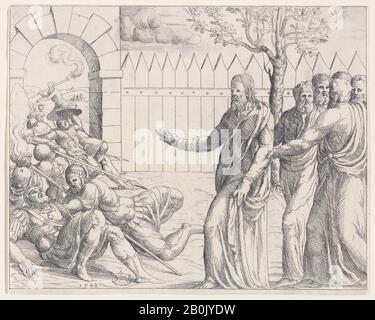 The Roman Soldiers Falling Before Christ, from Old and New Testaments ...
