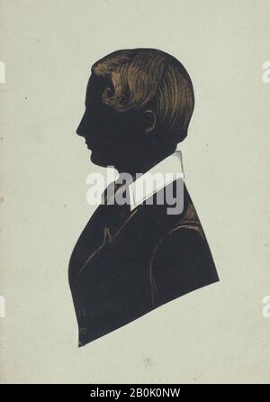 Double sided silhouette portraits of Mr. Sims and a young woman 1950 by ...