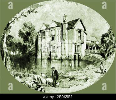 The timber-framed Hall House, known locally as the 'Ancient House', a ...