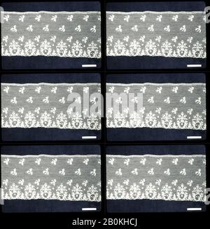 Piece, Flemish, 18th century, Flemish, Bobbin lace, L. 13 1/2 x W. 3 ...