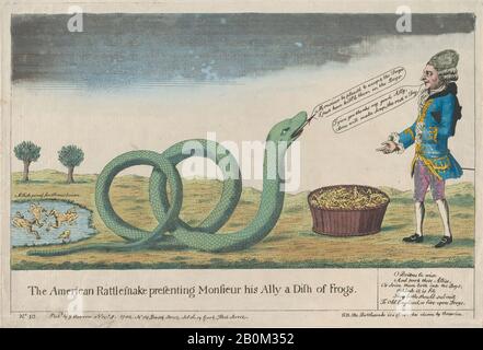 The American Rattlesnake presenting Monsieur his Ally a Dish of Frogs ...