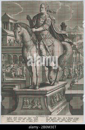 Plate 9: equestrian statue of Vitellius, seen three-quarters to the ...