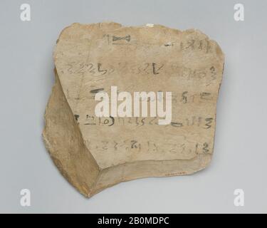 This hieratic ostracon from Year 21 of Ramesses II illustrates ancient ...