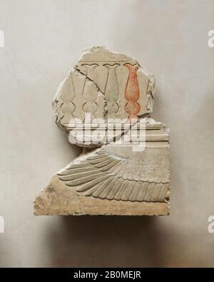 Relief scene from the tomb of Queen Neferu: fragments from two Stock ...