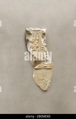 Relief scene from the tomb of Queen Neferu: fragments from two Stock ...