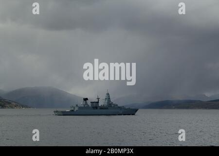 FGS Hessen (F221), a F124 Sachsen-class frigate of the German Navy ...