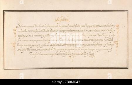 Calligraphic Excersize in Spanish early 17th century Anonymous ...