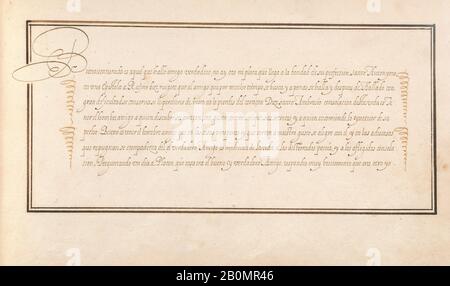 Calligraphic Excersize in Spanish early 17th century Anonymous ...