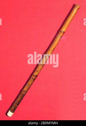 Xiao Chinese end-blown vertical bamboo flute isolated on white ...