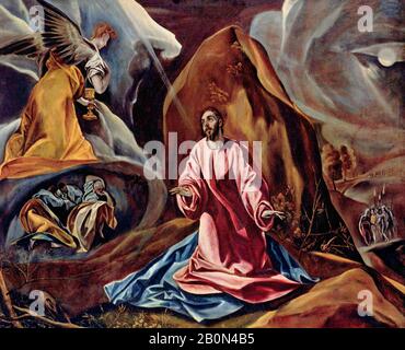 El Greco, The Agony in the Garden of Gethsemane, painting, circa 1590 ...