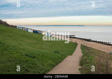 Tankerton slopes,in,Winter,Shingle Beach,Calm Sea,Isle of Sheppey,in ...