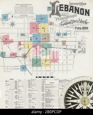 Map of Lebanon County, Pennsylvania Stock Photo - Alamy