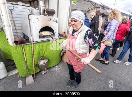 Samara, Russia - October 5, 2019: Traditional fast food doner kebab ...