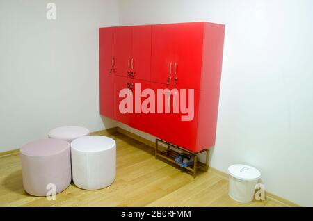 Empty Changing Rooms Stock Photo - Alamy