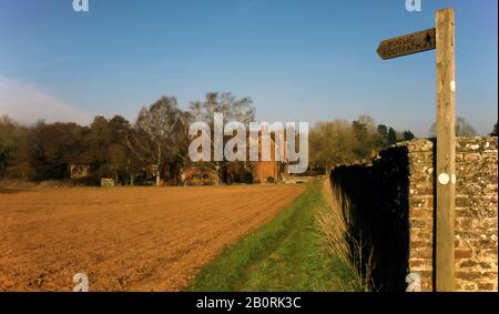 footpath, path, worcestershire, harvington hall, countryside, walking ...