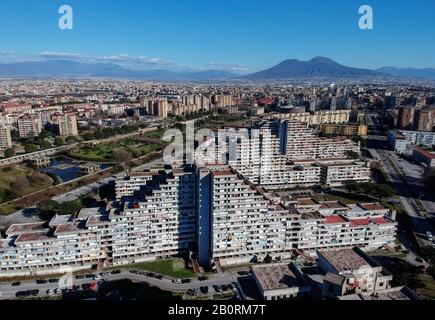 A view of the Sails in the Scampia neighborhood on the outskirts of ...
