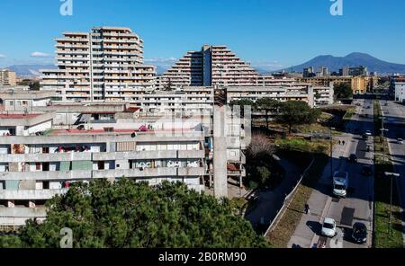 A view of the Sails in the Scampia neighborhood on the outskirts of ...