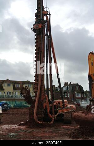 A Llamada CFA piling rig, owned by Van Elle, operating on a ...