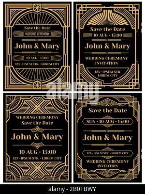 Set of creative modern art deco signs in flat line style drawing on ...