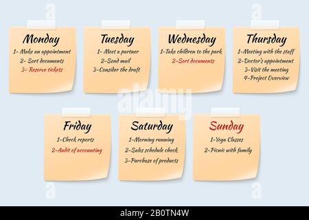 Notes set for planner Stock Vector Image & Art - Alamy