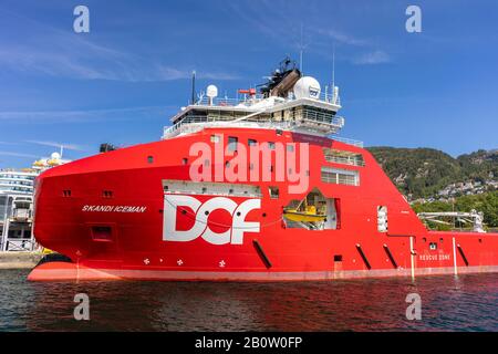 BERGEN, NORWAY - Commercial ship Scandi Iceman, a deepsea anchor ...