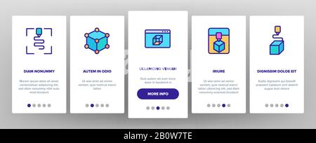 3d Printing Processing Onboarding Icons Set Vector Stock Vector Image & Art - Alamy