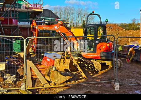 Secure storage compound for builder's plant & equipment on building ...