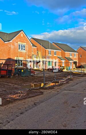 Nearly completed Houses on Construction Site Stock Photo - Alamy