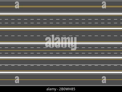 Vector template set of straight asphalt roads Stock Vector Image & Art ...