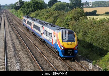 Class 222 Meridian passenger train in East Midlands Trains livery ...